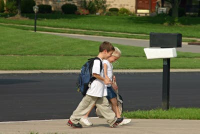Kids Getting off Bus stock photo. Image of autumn, drive - 1327846