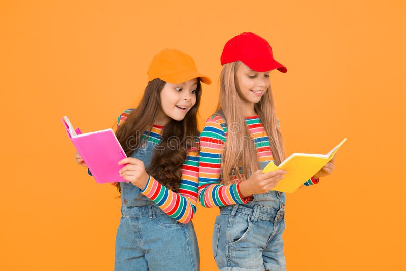 Kids Girls with Books Study Together. Study Group Can Help Solidify and ...