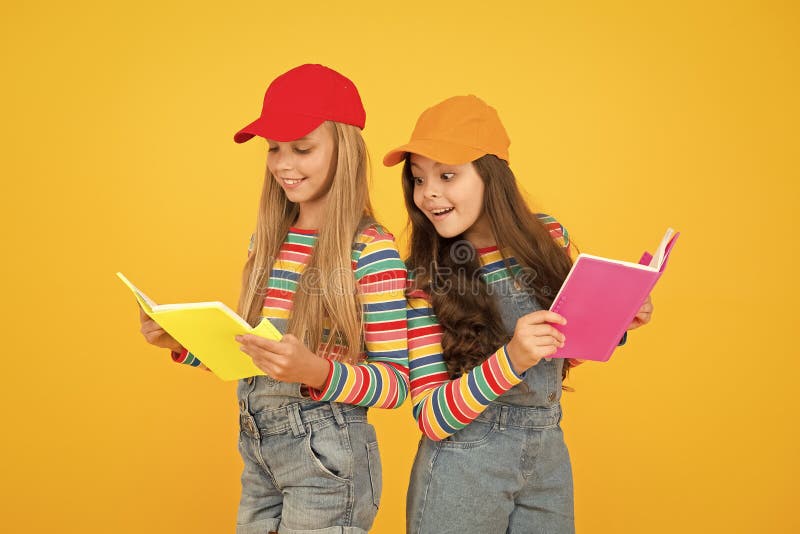 Kids Girls with Books Study Together. Study Group Can Help Solidify and ...