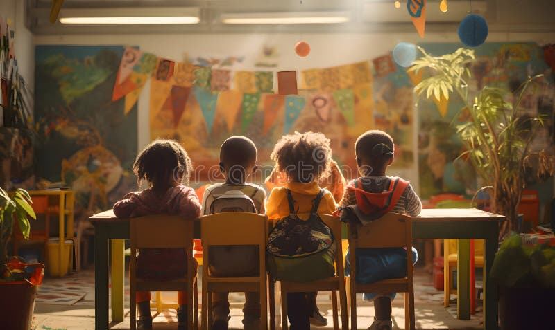 A Colorful Classroom - Back To School Theme Stock Illustration ...