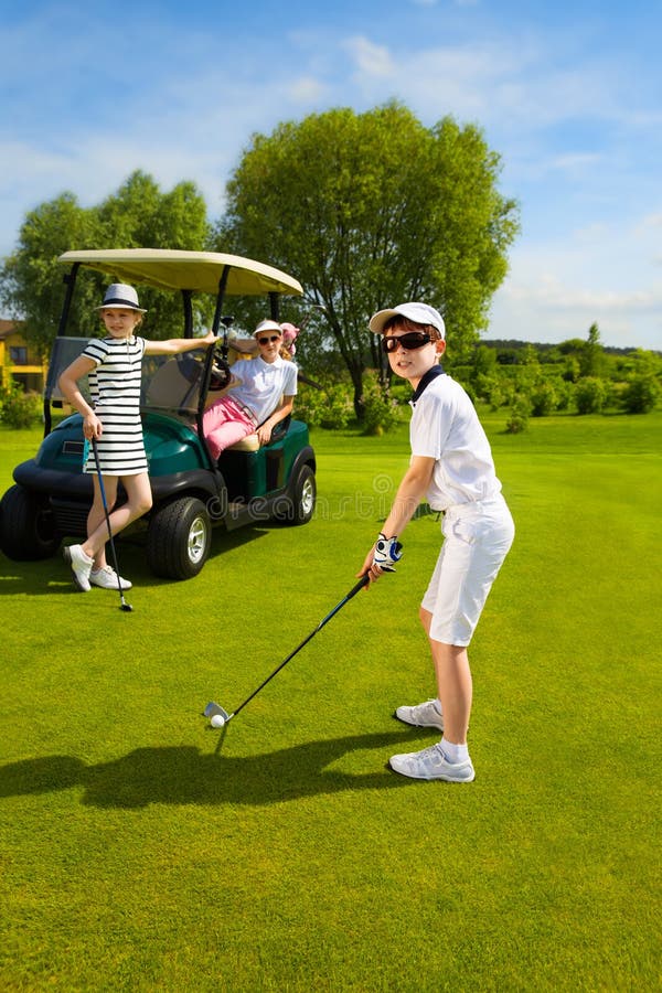 Kids golf competition stock photo. Image of kinder, lifestyle - 58463118