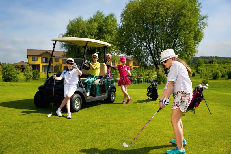 Kids golf competition stock photo. Image of club, golfer - 58462356
