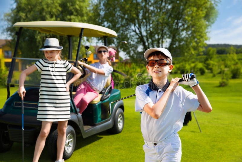 Kids golf competition stock photo. Image of lifestyle - 58486448