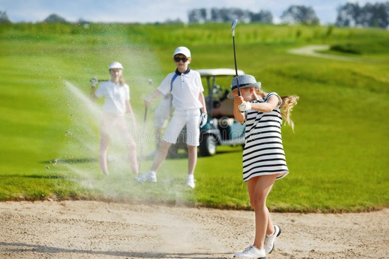 Kids golf competition stock photo. Image of club, people - 60820532
