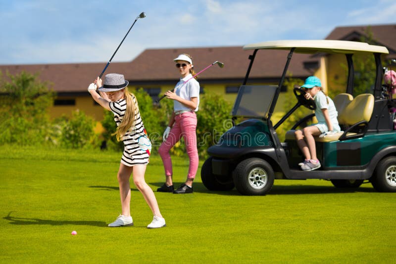 Kids golf competition stock image. Image of outdoors - 58226193