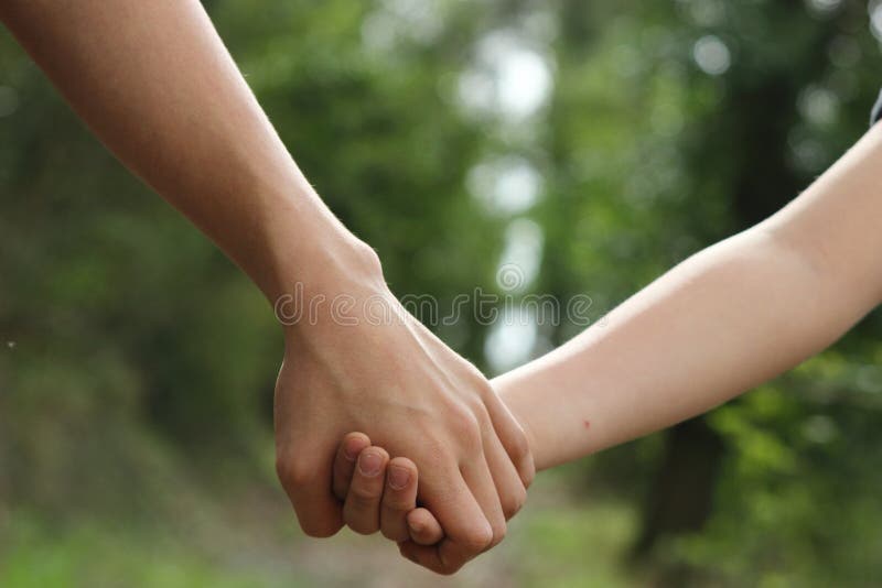Children holding hands stock image. Image of lead, hand - 30284303