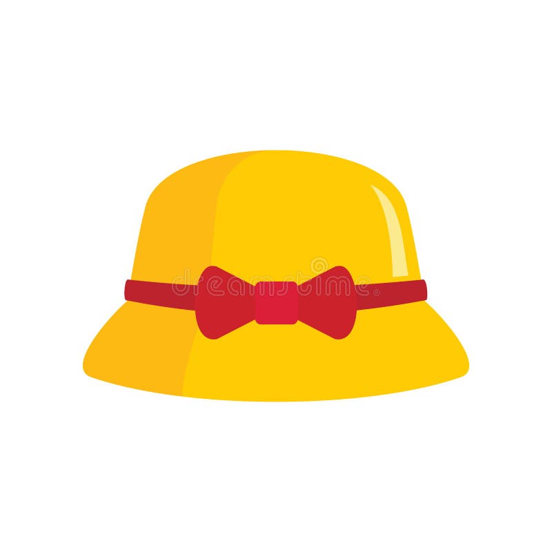 Kids Hat Icon in Flat Style Stock Vector - Illustration of vector ...