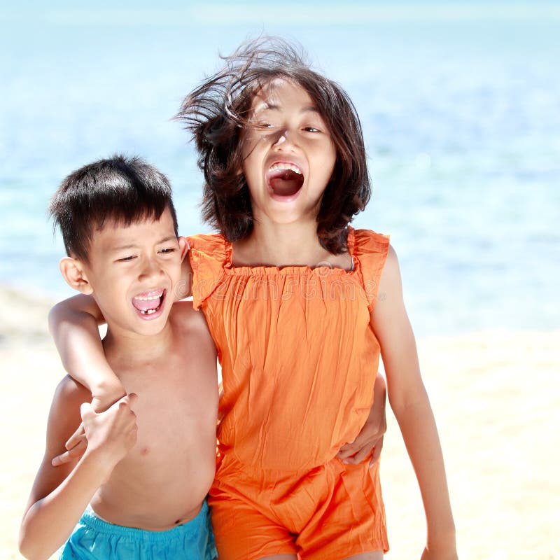 Kids Having Fun in Sunny Day Stock Image - Image of happy, activity ...