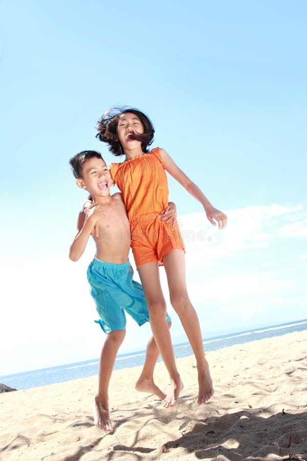 Kids Having Fun in Sunny Day Stock Image - Image of happy, activity ...