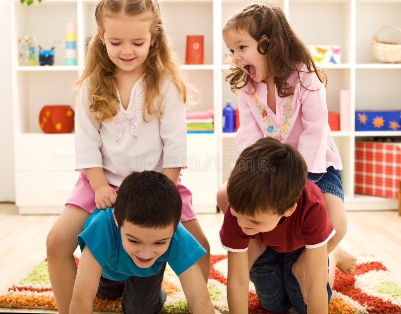 Kids Having Fun in Their Room Stock Photo - Image of laugh, lifestyle ...