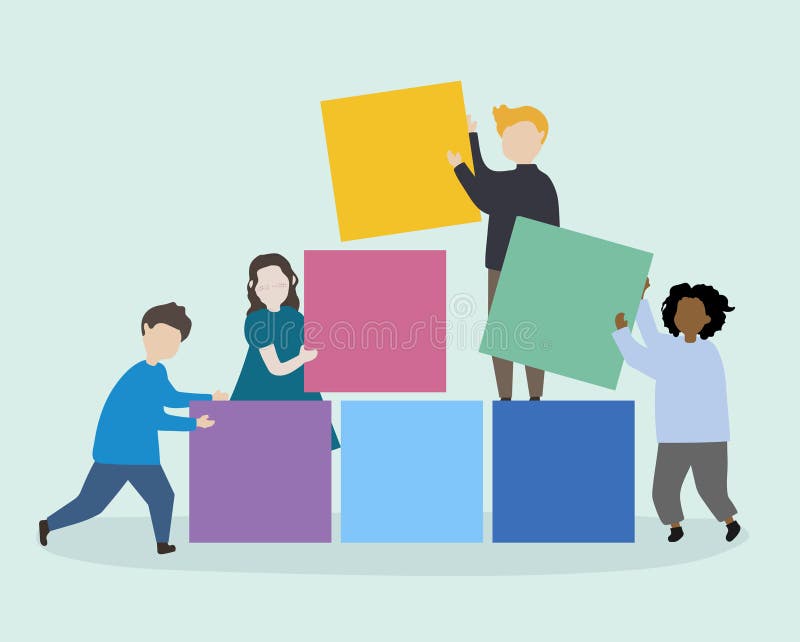 Kids Play Time Blocks Stock Illustrations – 223 Kids Play Time Blocks ...