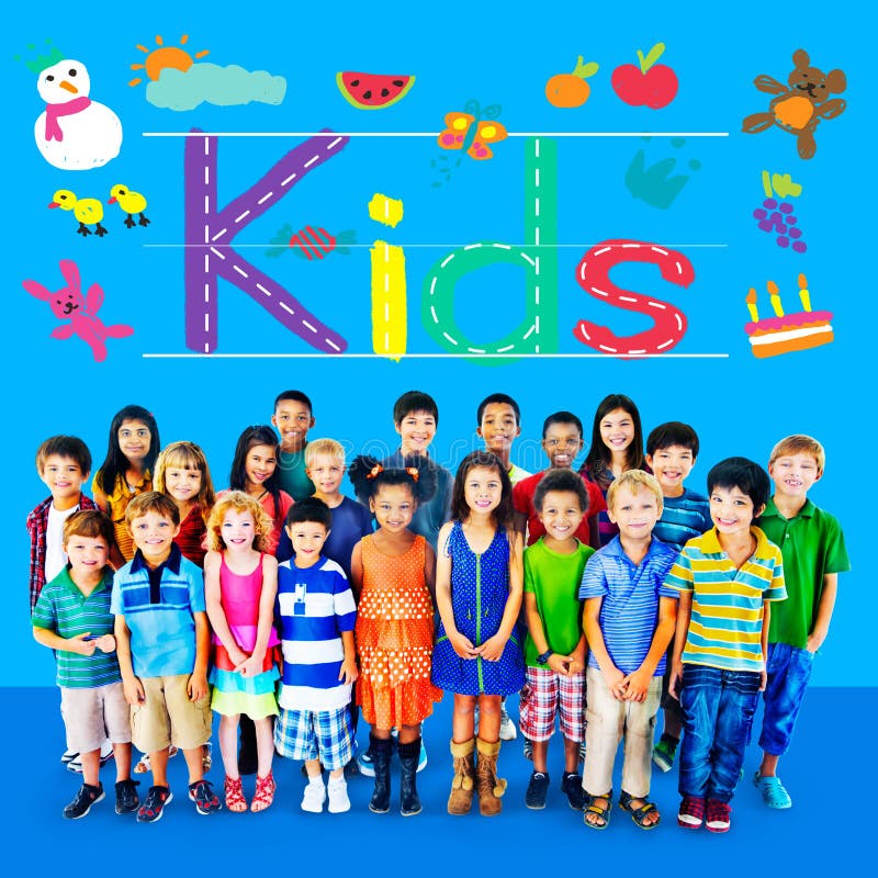 KIds Imagination Handwriting Create Drawing Concept Stock Image - Image ...