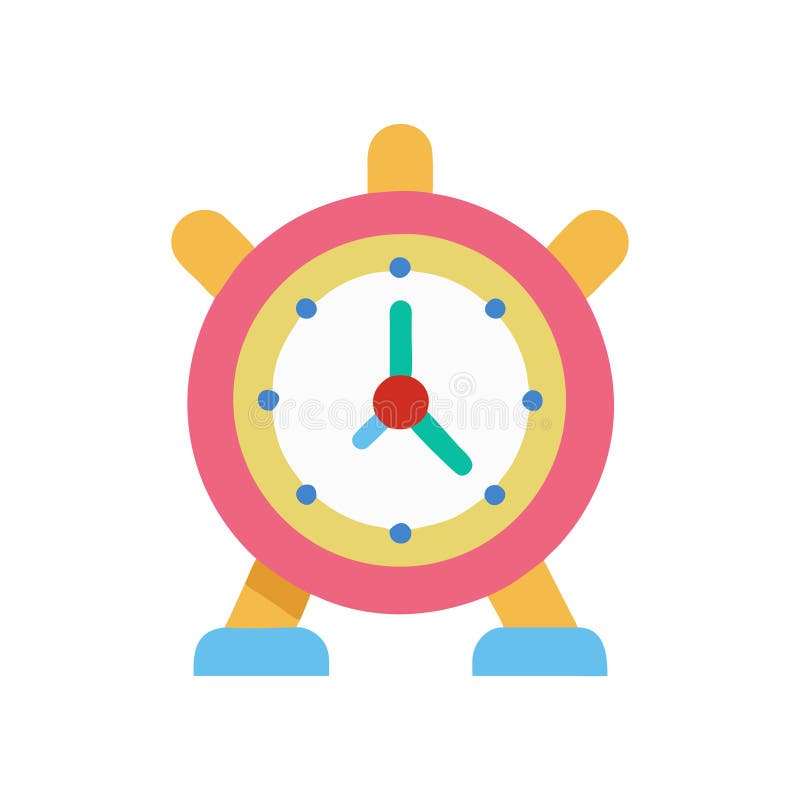 Kids Interactive Clock Icon Stock Vector - Illustration of design ...