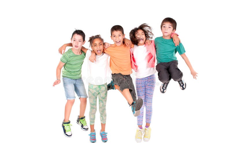 Kids jumping stock photo. Image of people, education - 49164666