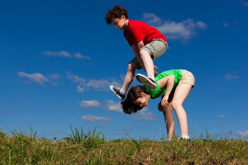 Kids jumping stock photo. Image of laughing, children - 7149996