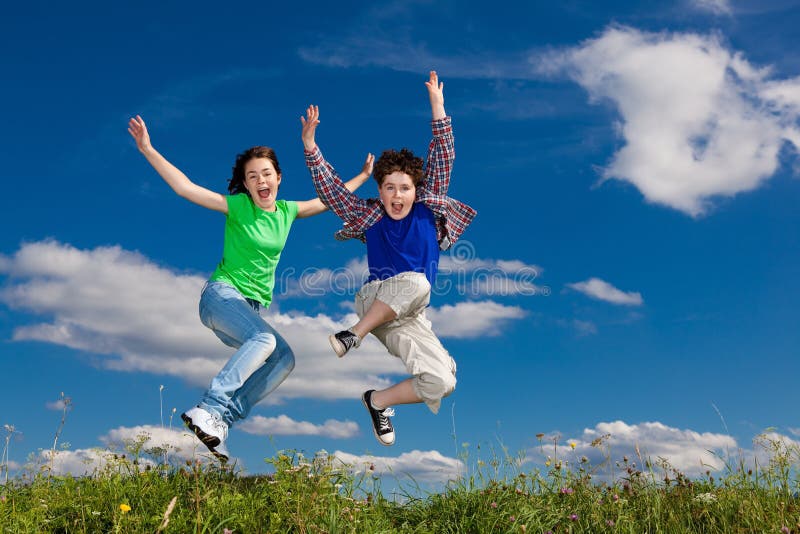 People jumping stock image. Image of jumping, outdoors - 2237541