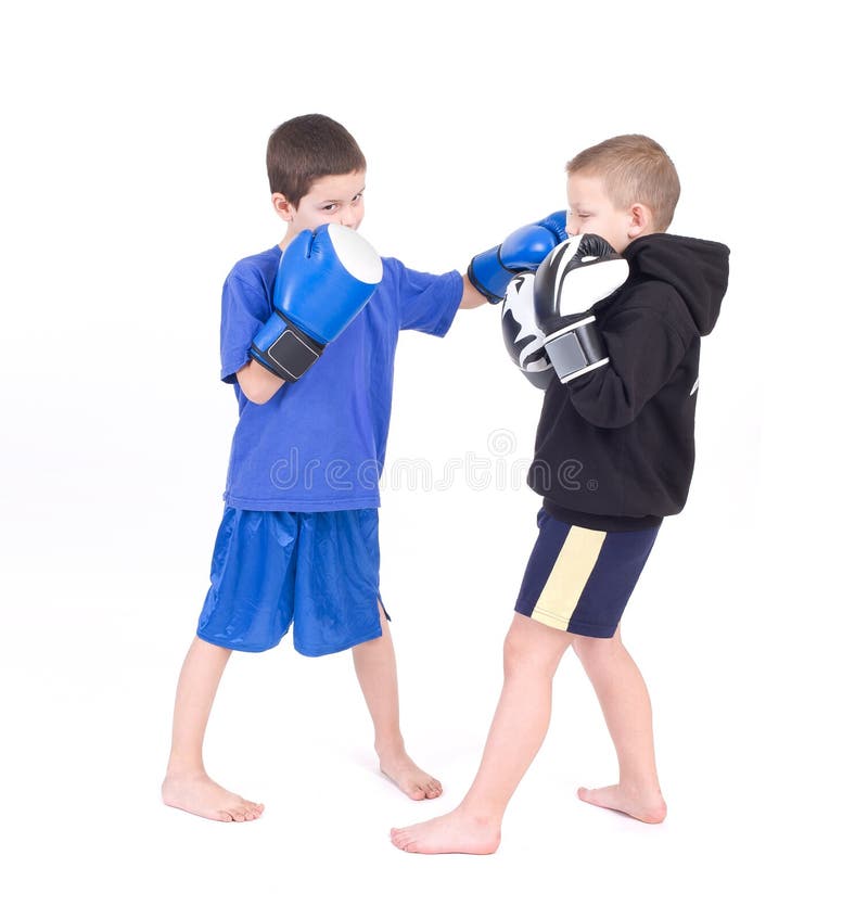 Kids Kickboxing Fight stock photo. Image of fighting - 40605206
