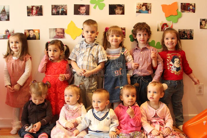 Kids in kindergarten editorial stock image. Image of child - 30909449