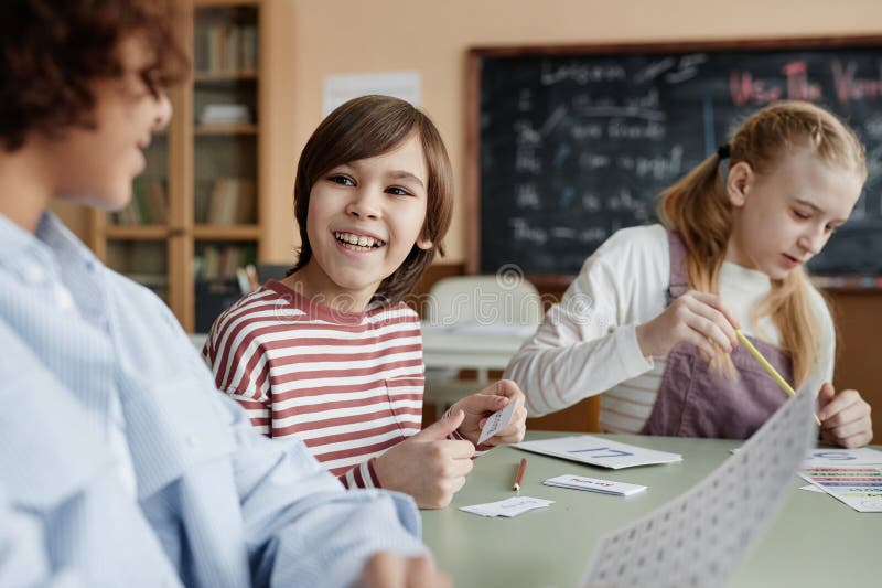 Kids during Language Class stock photo. Image of lesson - 319382940