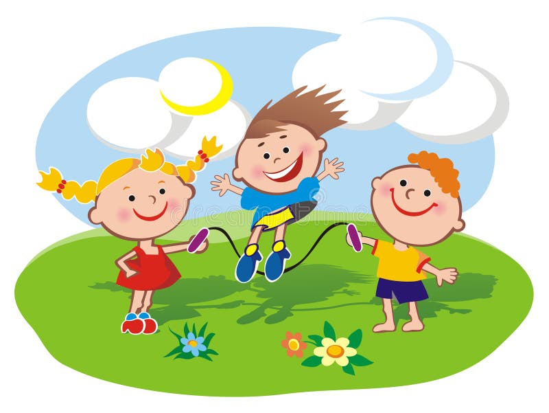 Child Playing In Spring/eps Stock Vector - Illustration of nature ...