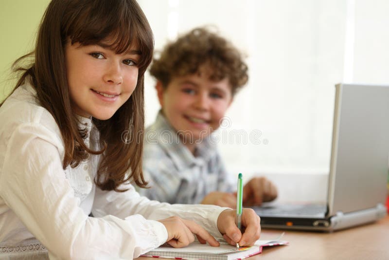 Kids learning stock image. Image of examination, books - 6143919