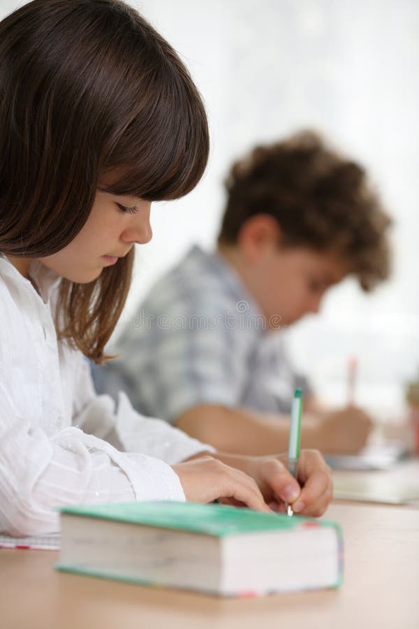 Group of School Kids Reading for Education Stock Photo - Image of ...
