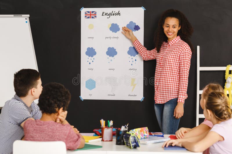 Kids learning English stock photo. Image of teacher, foreign - 92476310