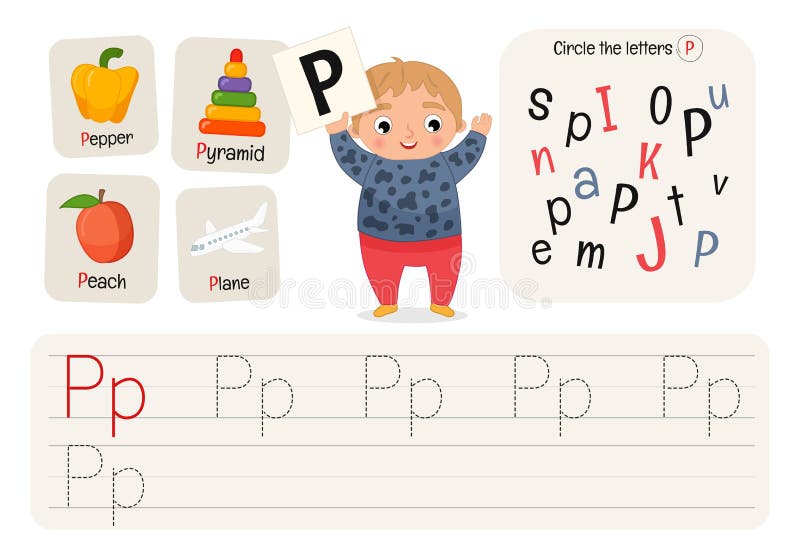 Alphabet Letter P Girl Stock Illustrations – 167 Alphabet Letter P Girl ...