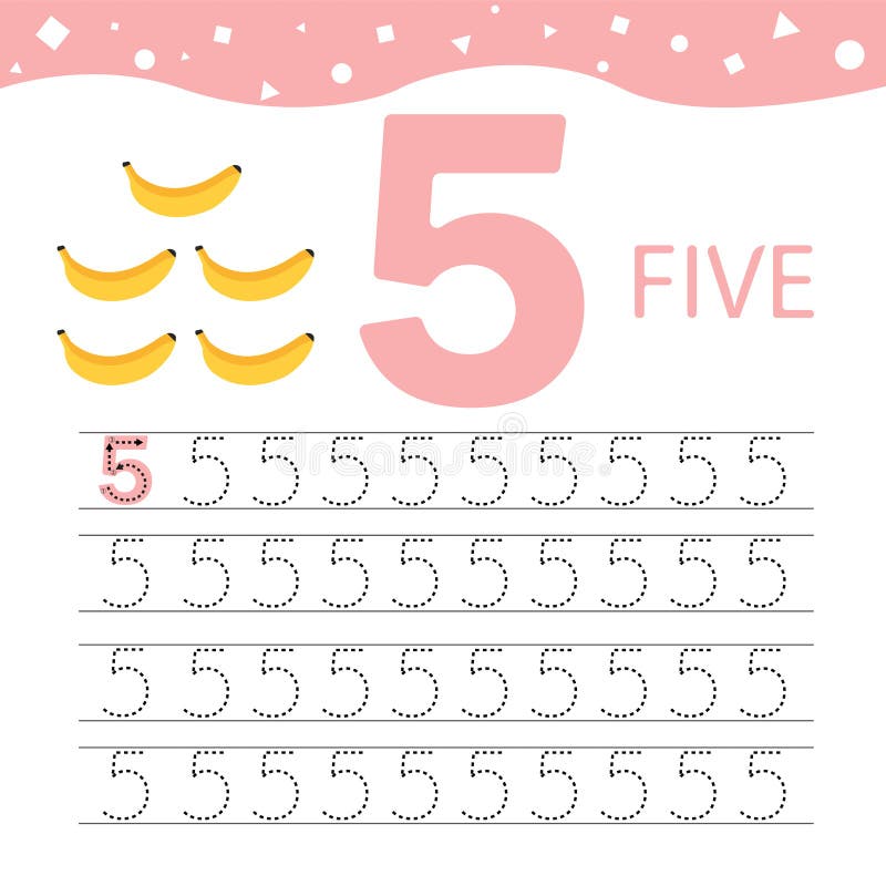 Kids Learning Material. Card for Learning Numbers Stock Illustration ...