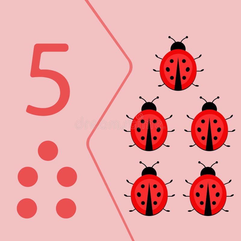 Kids Learning Material. Card for Learning Numbers. Number 5 Stock ... Kids Learning Material. Card for Learning Numbers. Number 5 Stock ...