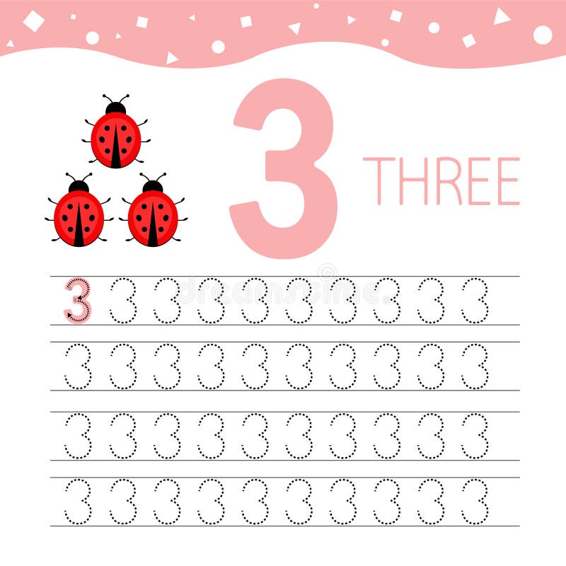 Kids Learning Material. Card for Learning Numbers Stock Illustration ...