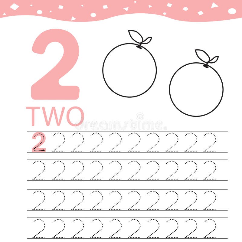 Kids Learning Material. Card for Learning Numbers and Paint Orange ...