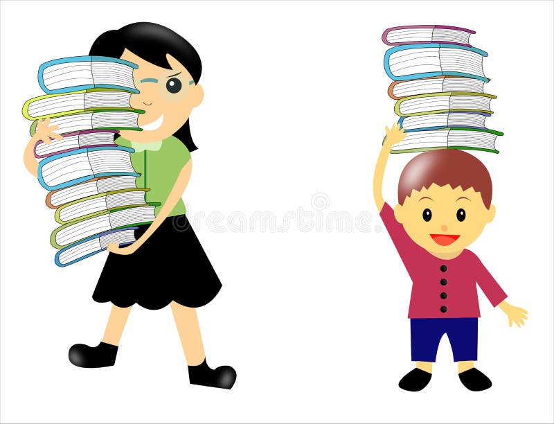 Lifting Books Stock Illustrations – 193 Lifting Books Stock ...