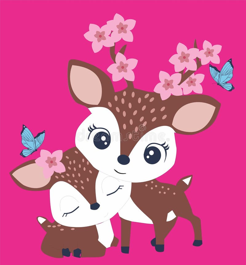 Kids dear print vector art stock vector. Illustration of kids - 278895817