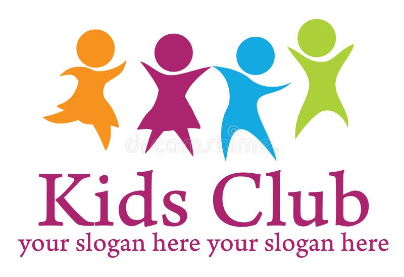 Kids logo stock illustration. Illustration of orange - 24999412