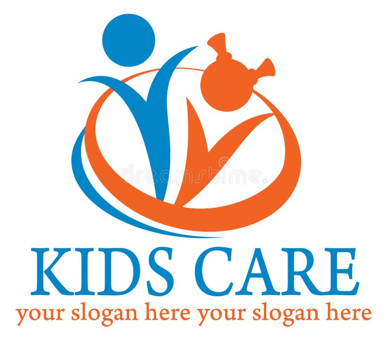 Kids logo stock illustration. Illustration of company - 24999412