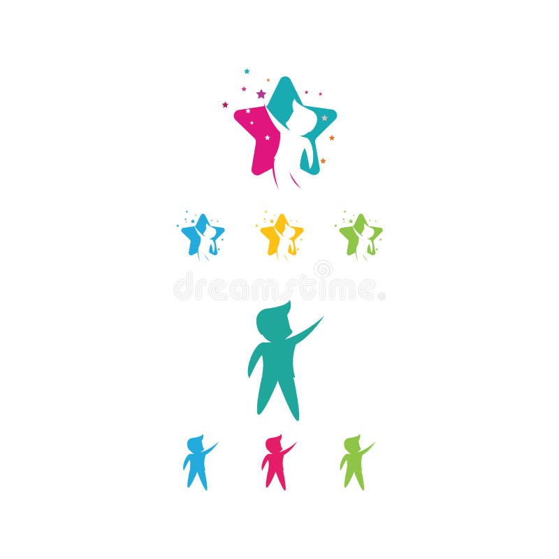 Kids Logo Template Vector Symbol Nature Stock Illustration ...