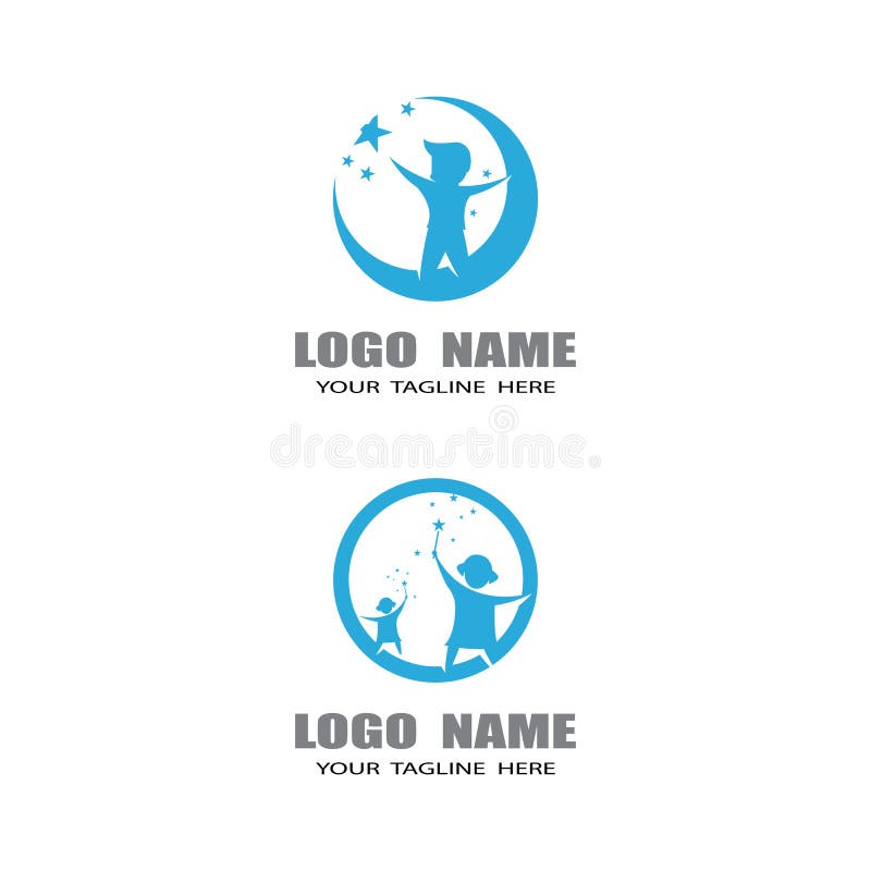 Kids Logo Template Vector Symbol Stock Vector - Illustration of sign ...
