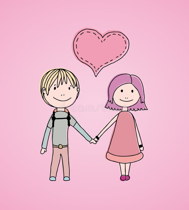 Kids love stock vector. Illustration of cute, postcard - 27586590