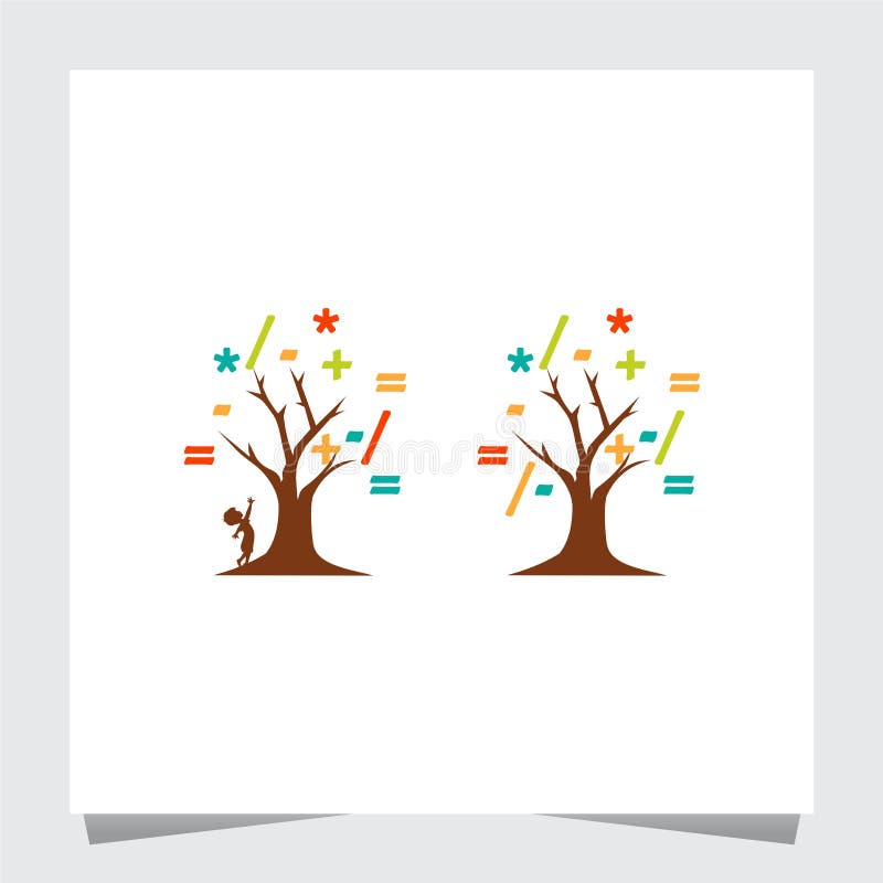 Kids Love Math Logo Inspirations Template Stock Vector - Illustration ...