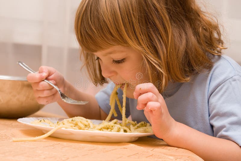 Kids love pasta stock image. Image of healthy, child, tasty - 3765947