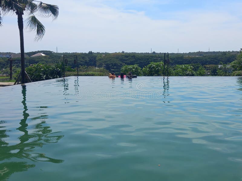 Kids Love Swim with Beauty Pool Stock Image - Image of beach, kids ...