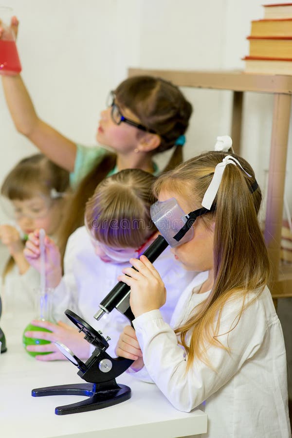 Kids Making Science Experiments Stock Image - Image of chemical, fire ...