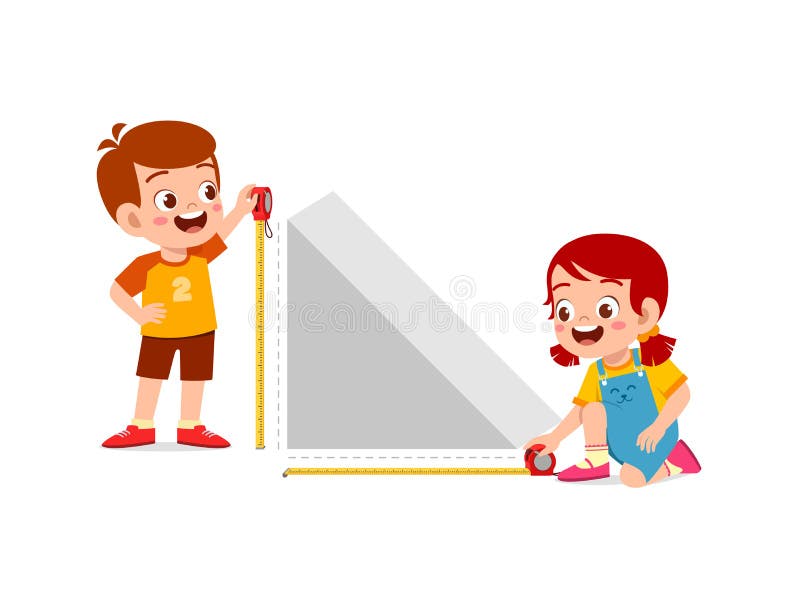 Boy Measuring Triangle Ruler Stock Illustrations – 3 Boy Measuring ...