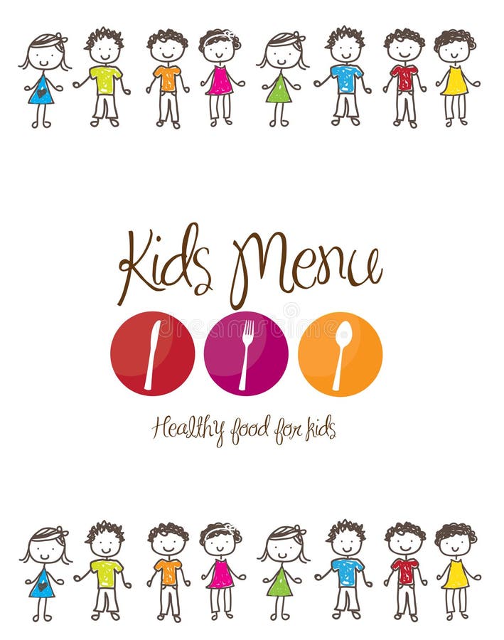Kids menu stock illustration. Illustration of child, kids - 27236869