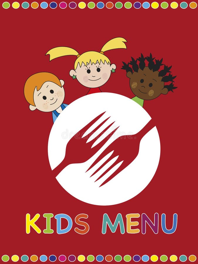 Kids menu vector template stock vector. Illustration of meal - 56968679