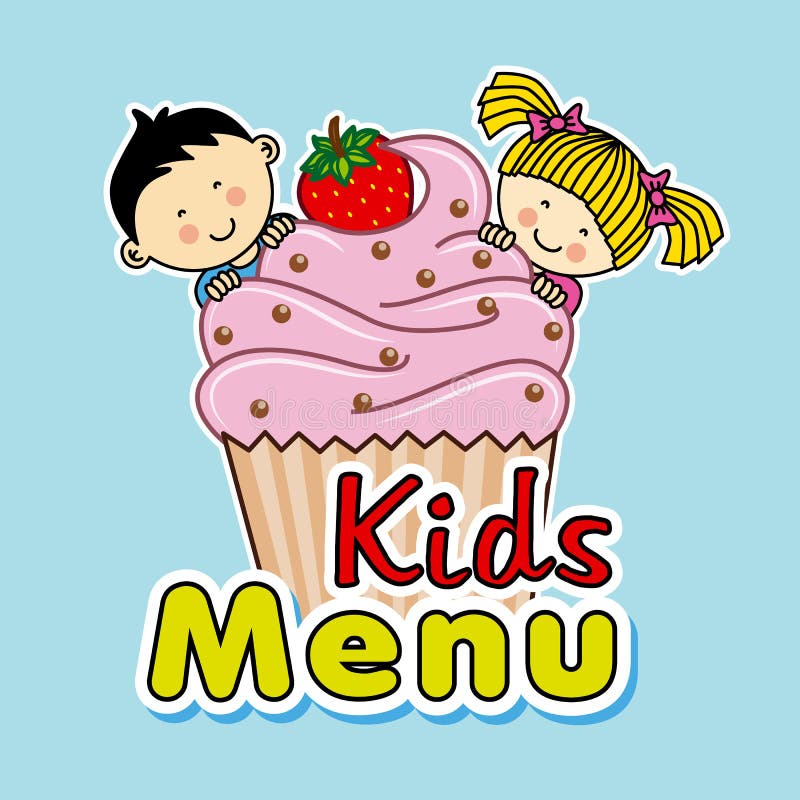Kids menu stock vector. Illustration of menu, child, gastronomy - 55221535