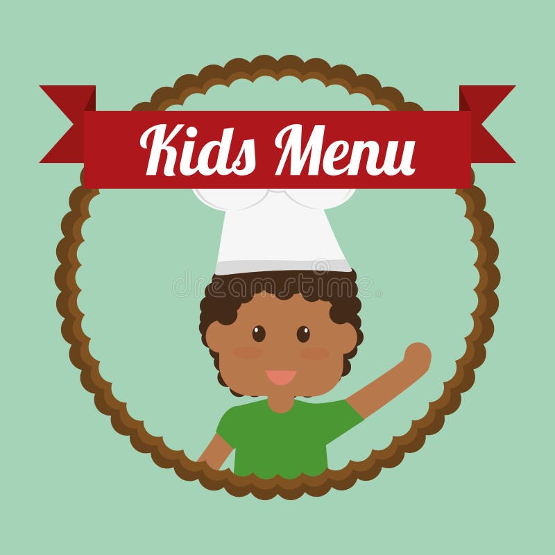 Kids Menu design stock vector. Illustration of concept - 59985921