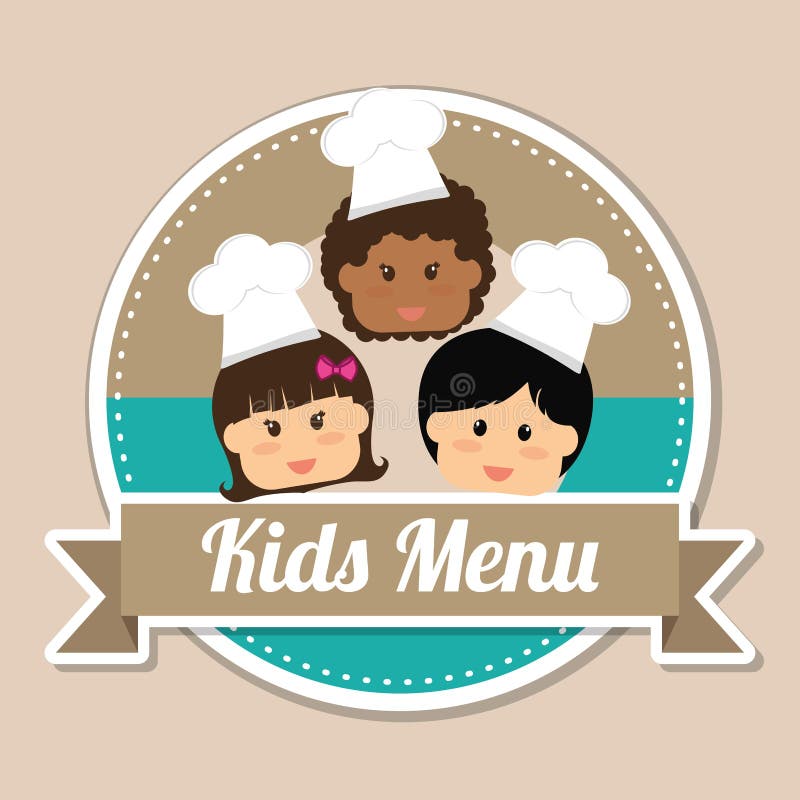 Kids Menu design stock vector. Illustration of concept - 59985921