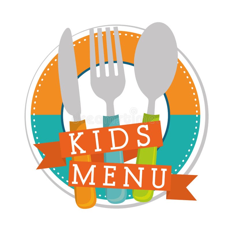 Kids Menu design stock vector. Illustration of children - 59986021